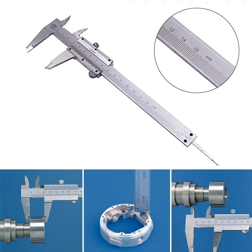 150mm Professional Stainless Steel Hardened Chromeplated Metric Vernie ...