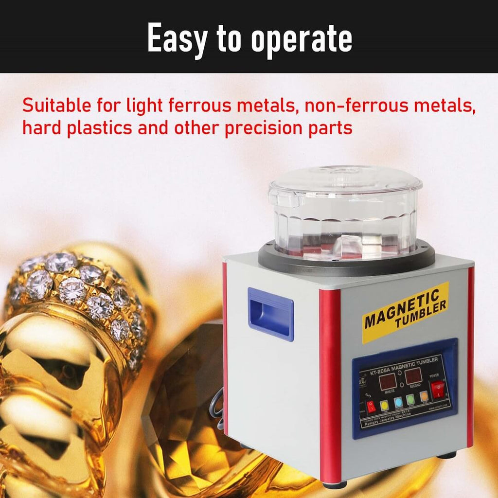 KT-205A Magnetic Tumbler Polishing Machine – Tooltos Jewelry Tools