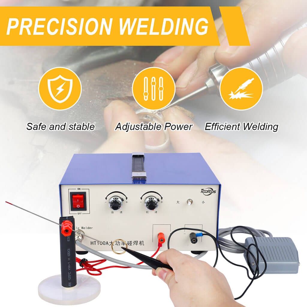 Tooltos 100A Jewelry Pulse Spot Welder For Gold, Silver And Platinum ...