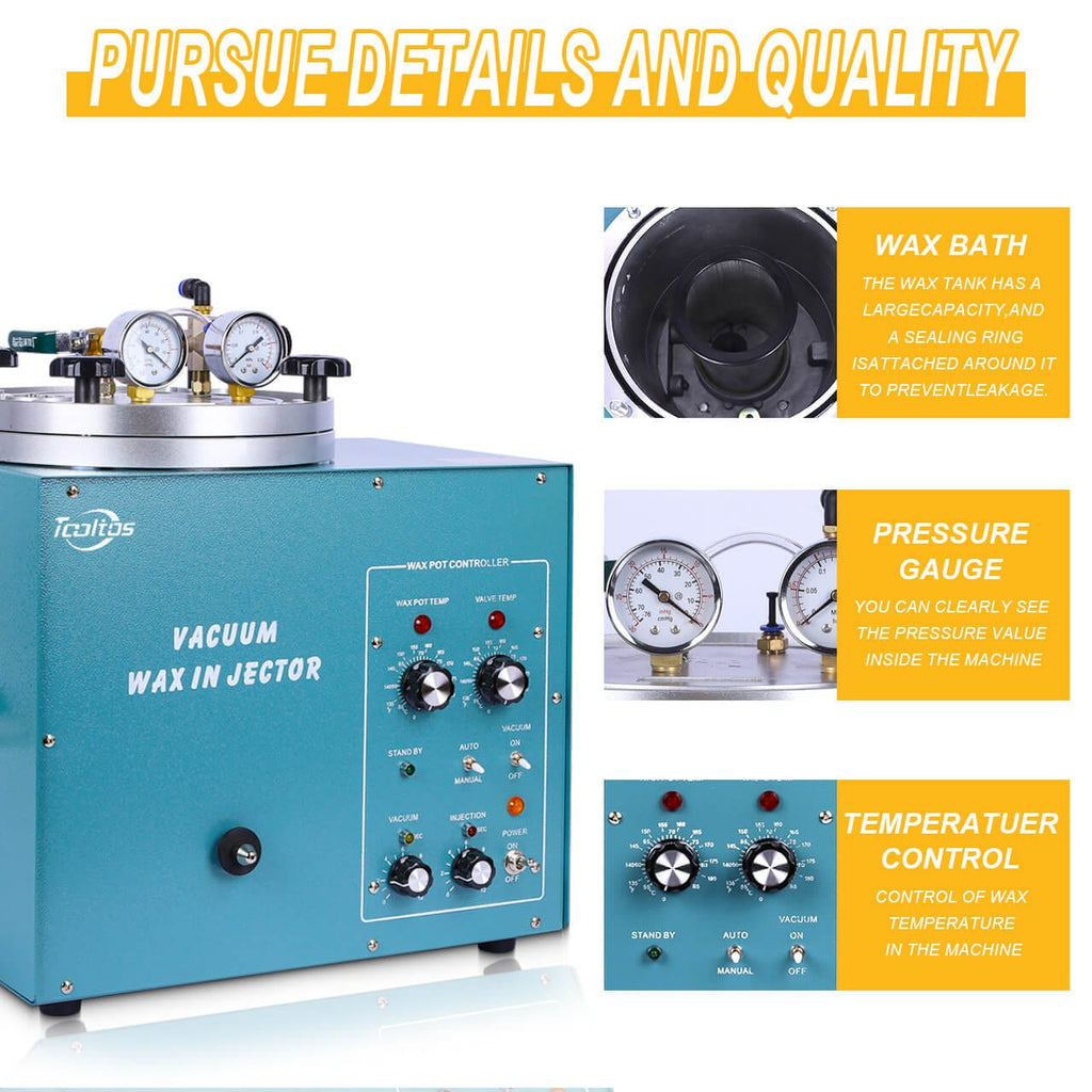 Tooltos 3KG Capacity Jewelry Vacuum Wax Injector Machine – Tooltos ...