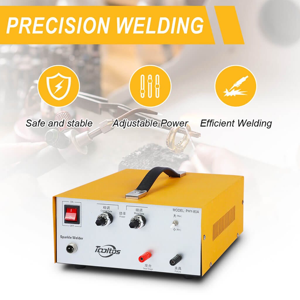 Tooltos 80A Jewelry Pulse Spot Welder For Gold, Silver And Platinum ...