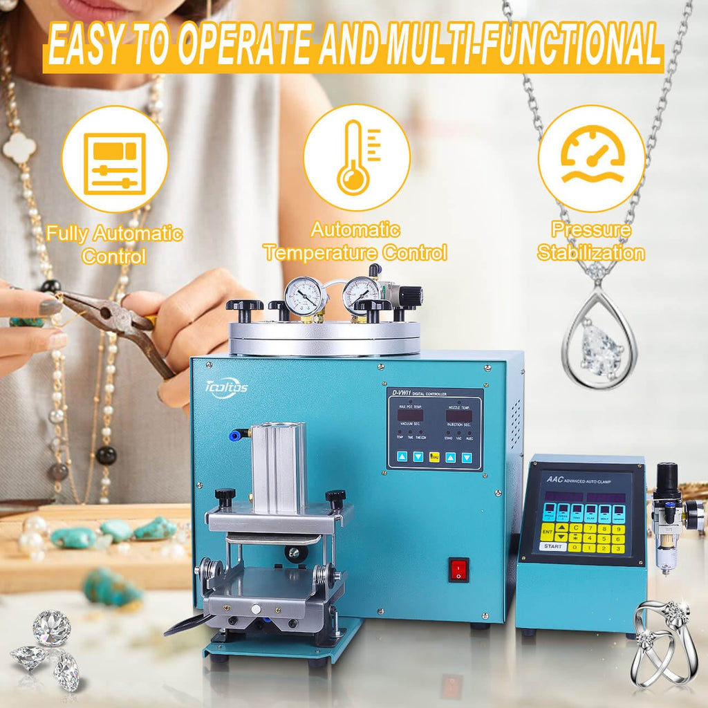 Tooltos Fully Automatic Digital Control Jewelry Vacuum Wax Injection M ...