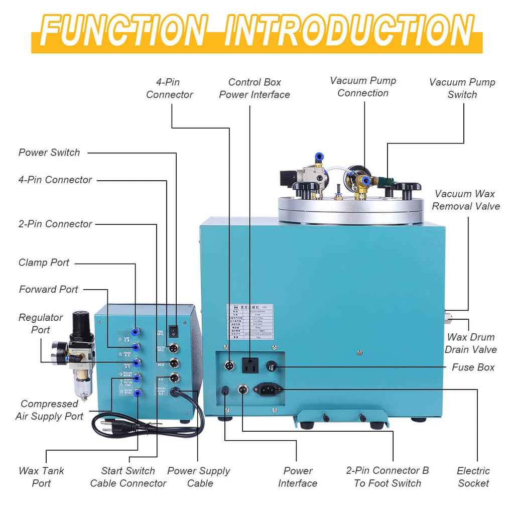 Tooltos Fully Automatic Digital Control Jewelry Vacuum Wax Injection M ...