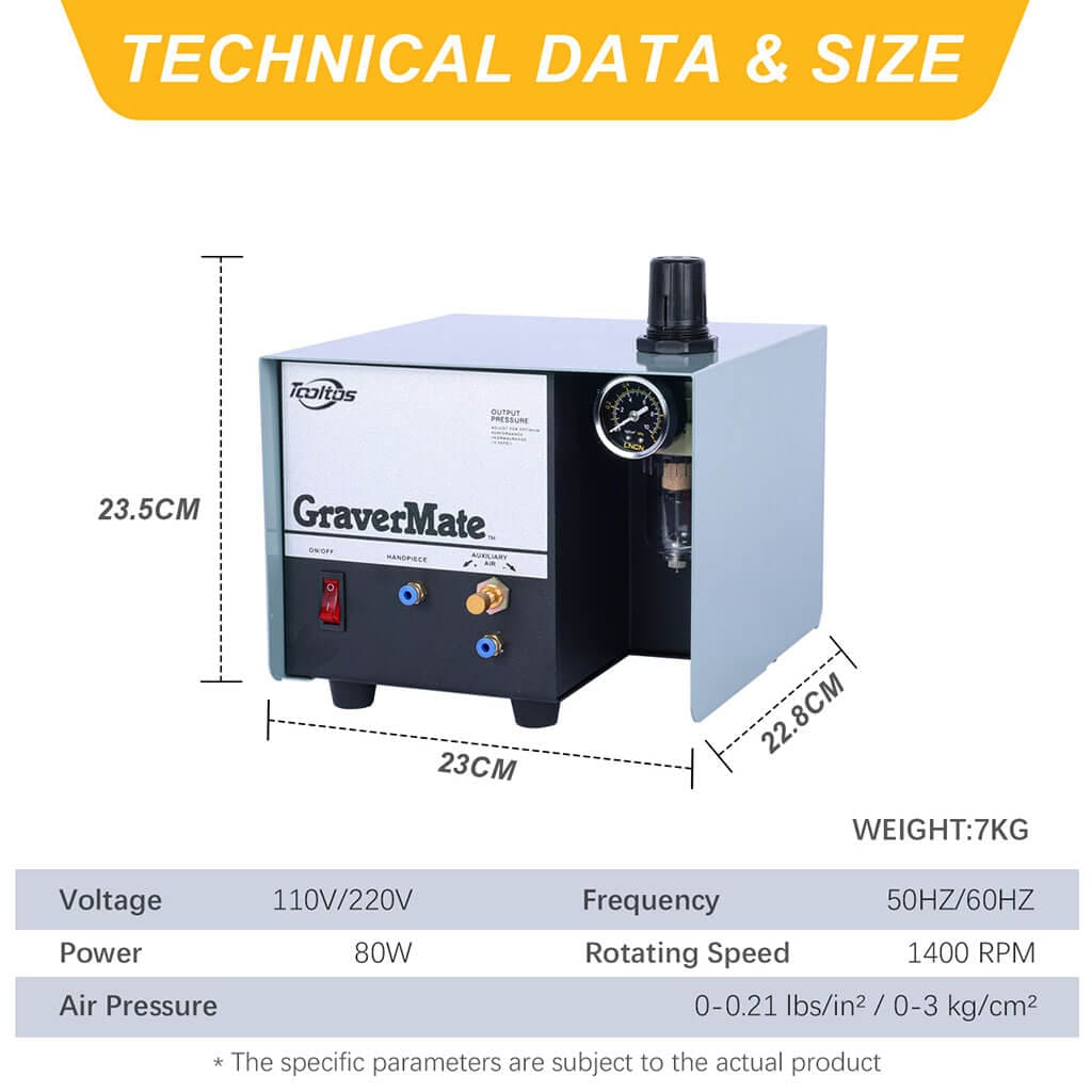 Tooltos Single-Handle GraverMate Jewelry Pneumatic Engraving Machine ...