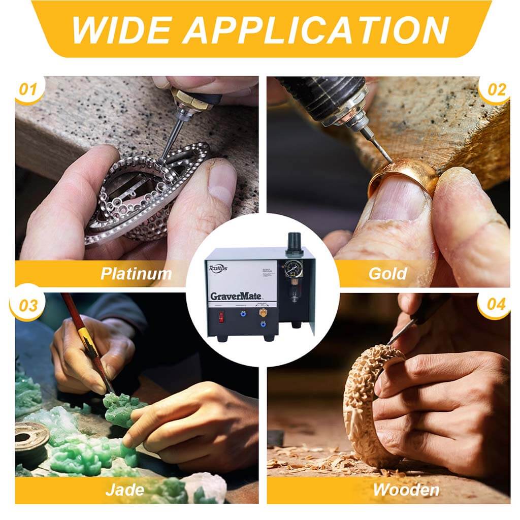 Tooltos Single-Handle GraverMate Jewelry Pneumatic Engraving Machine ...