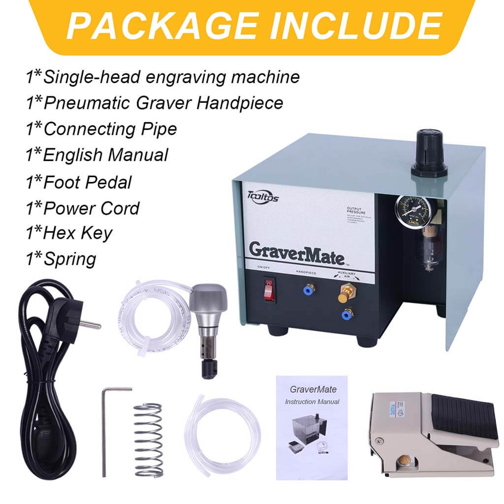 Tooltos Single-Handle GraverMate Jewelry Pneumatic Engraving Machine ...